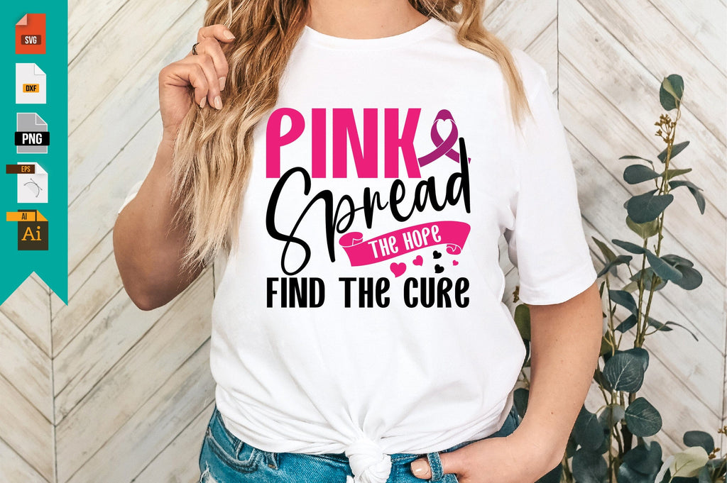 Pink Spread the Hope Find the Cure - So Fontsy