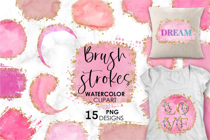 Pink Watercolor Brush Stroke PNG, Watercolor Background, Sublimation ...