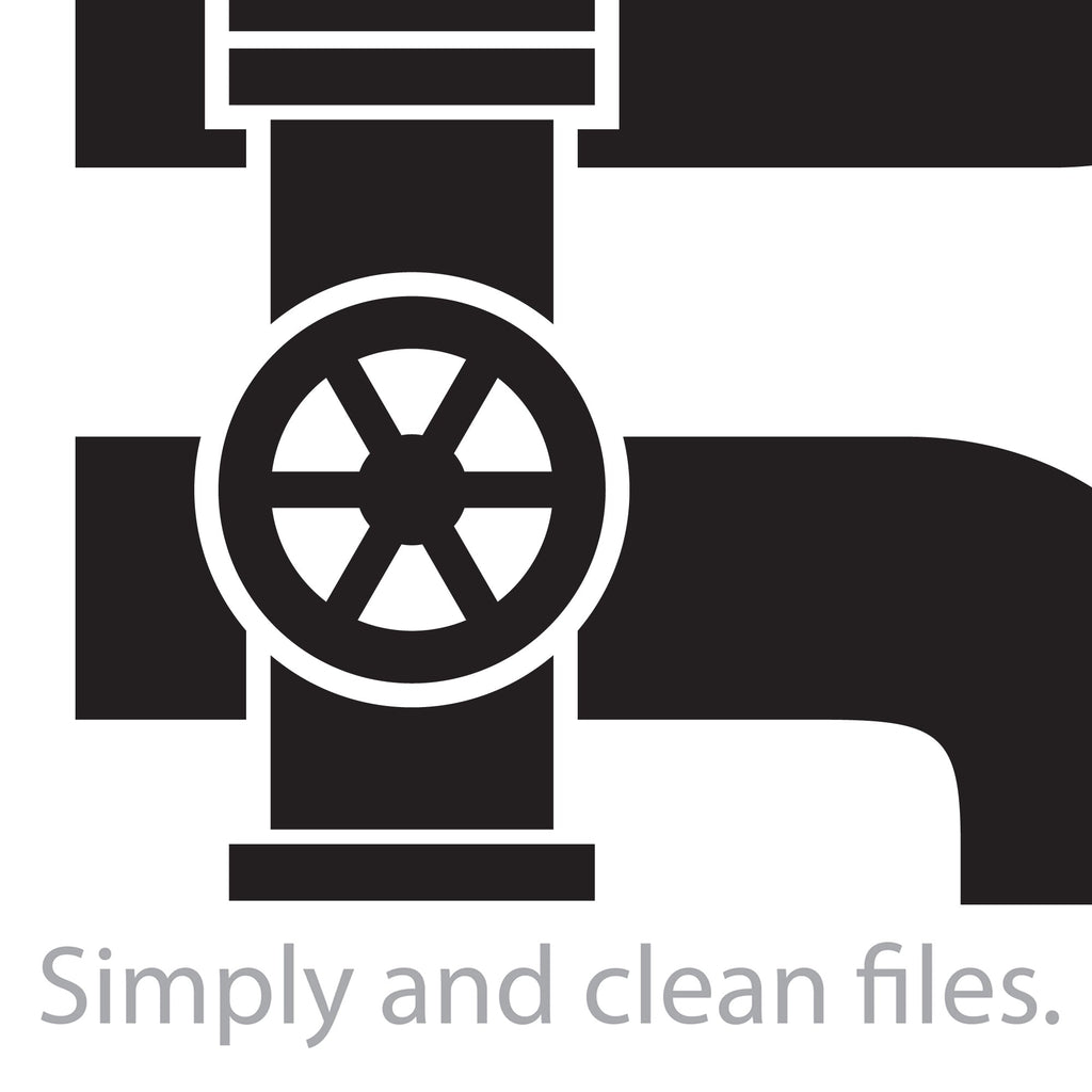 Pipe with valve. Cut files for Cricut. Clip Art silhouette (eps, svg ...