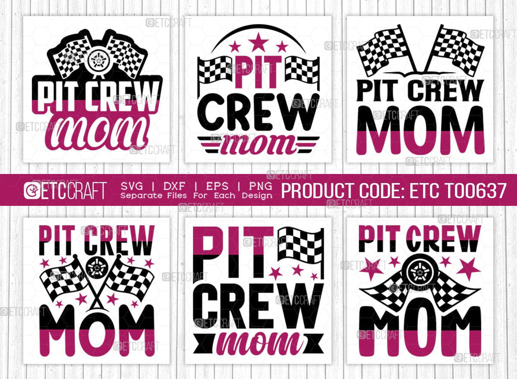 Pit Crew Mom SVG Bundle, Car Racing Svg, Racing Flag Svg, Sports Svg ...