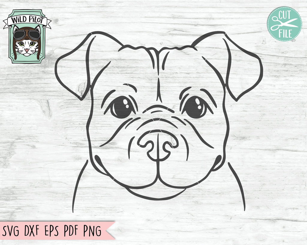 Pitbull SVG File, Dog SVG File, Pittie SVG, Dog Cut File, Animal Face ...