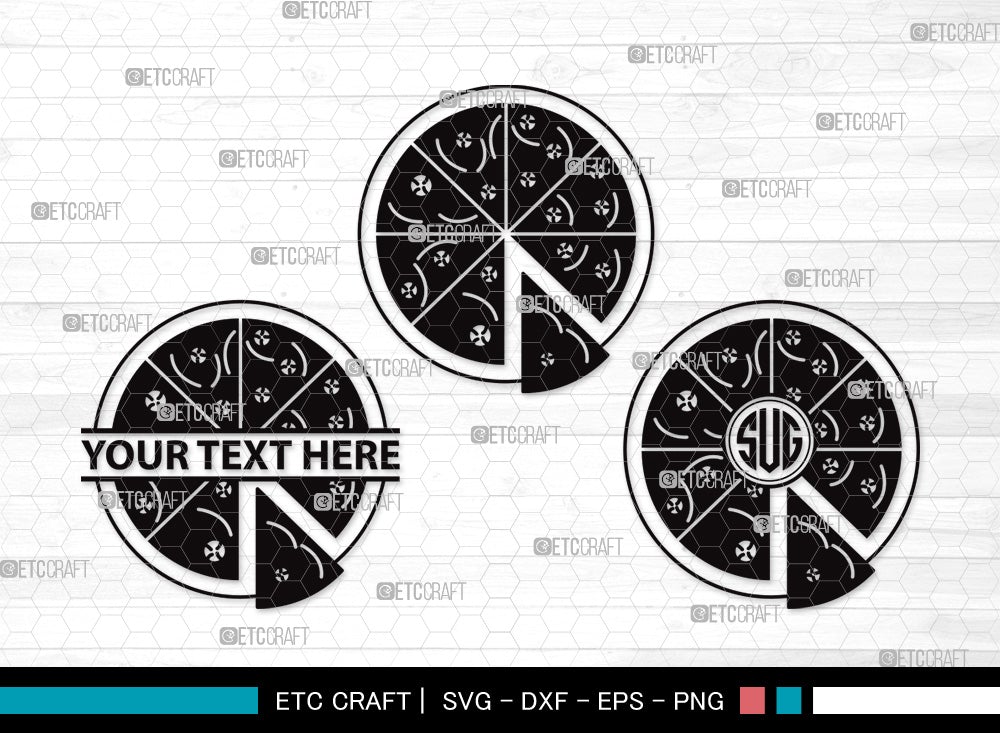 Pizza Monogram SVG Cut File | Pizza Slice Svg | Food Svg | Pepperoni ...