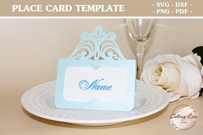 Place card template | Wedding place card svg - So Fontsy
