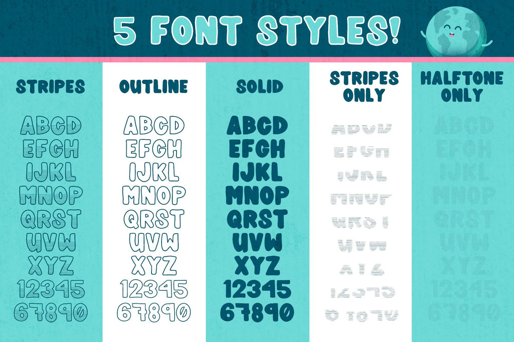 Planet Hugger | A Layered Font Family - So Fontsy