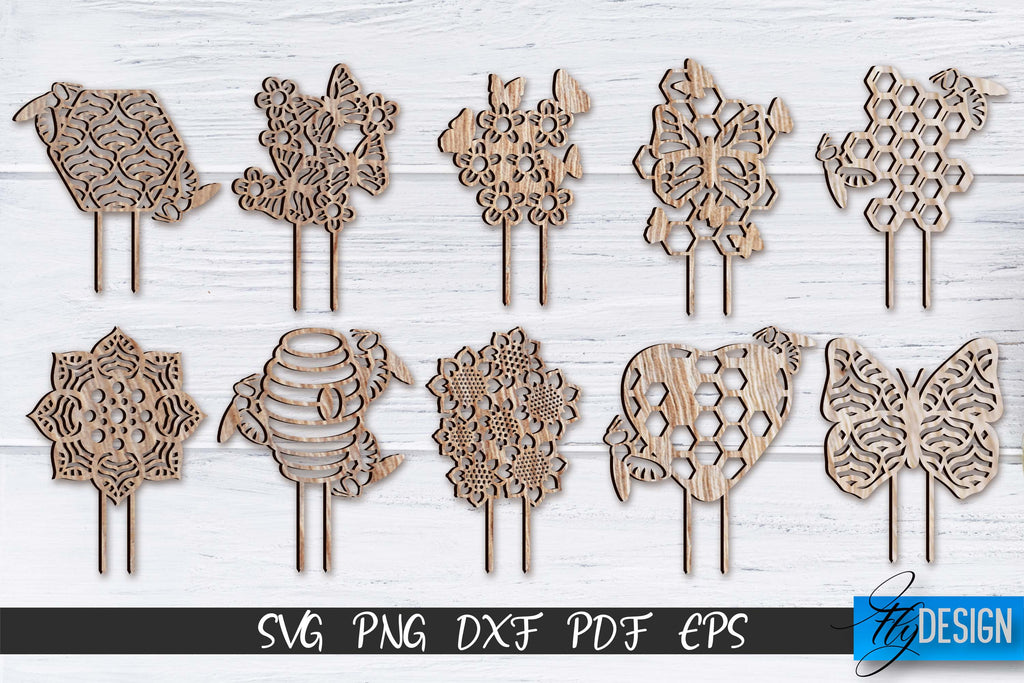 Plant Stakes SVG Bundle | Plant Stakes SVG Design - So Fontsy
