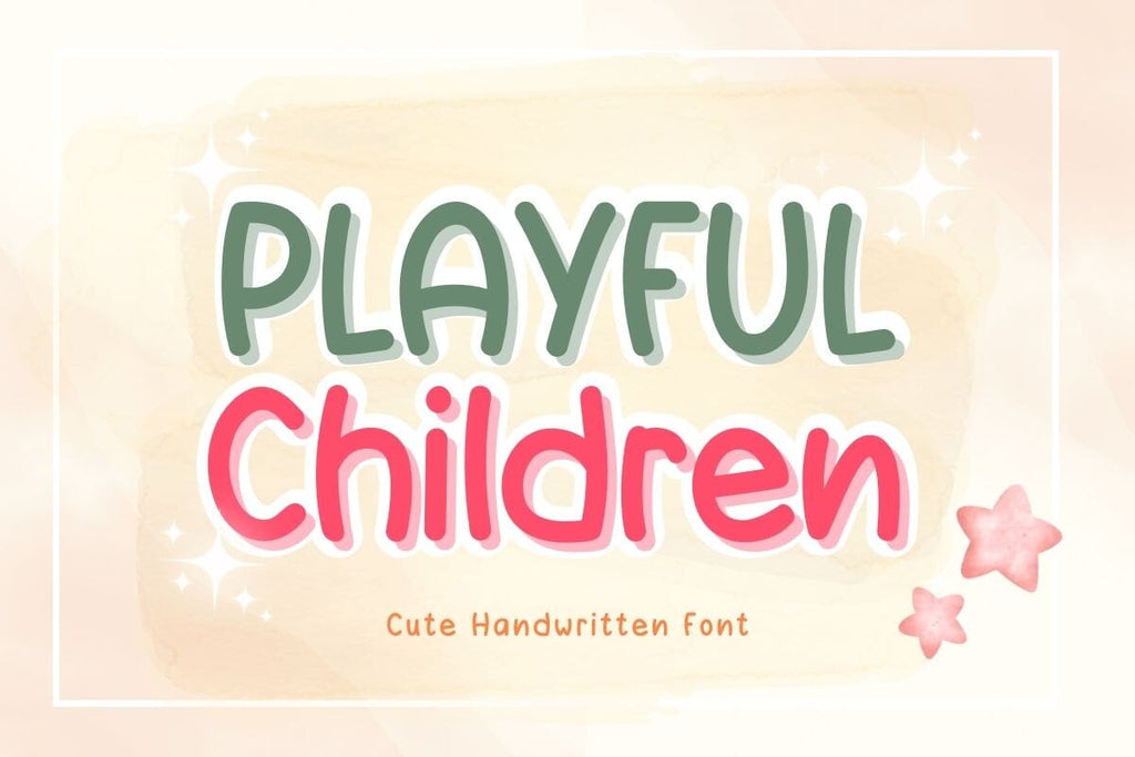 Playful Children - Handwriting Font - So Fontsy