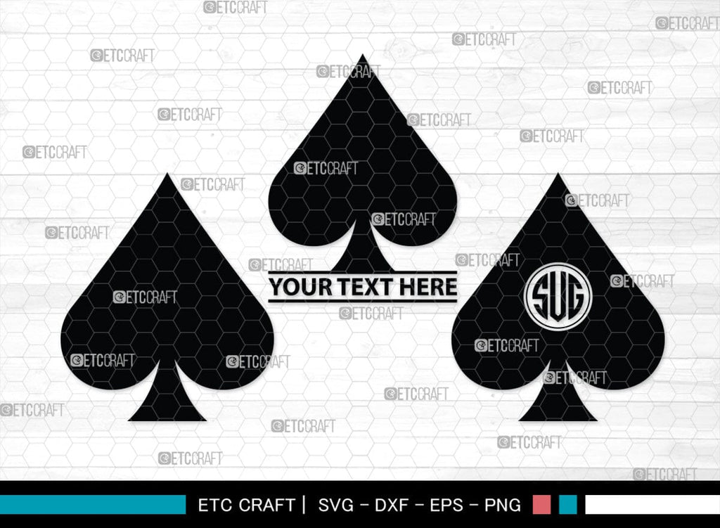 Playing Cards Monogram, Playing Cards Silhouette, Playing Cards SVG ...