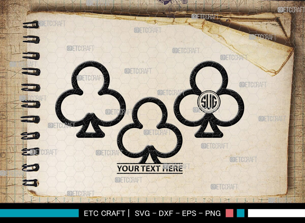 Playing Cards Monogram, Playing Cards Silhouette, Playing Cards SVG ...