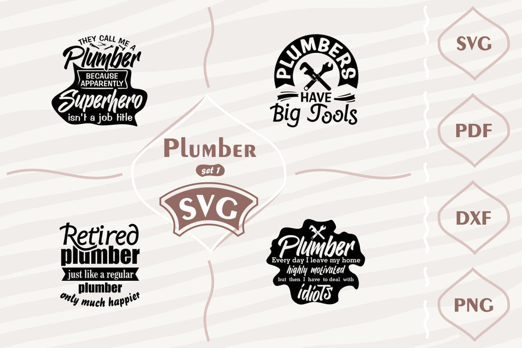 Plumber - SVG bundle 1 - So Fontsy