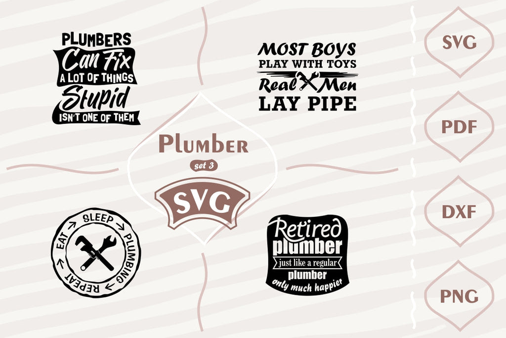 Plumber - SVG bundle 3 - So Fontsy