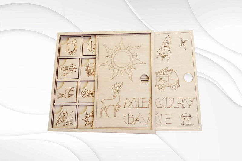 Pocket game Memory , svg dxg design laser cutting. Layout laser cut ...