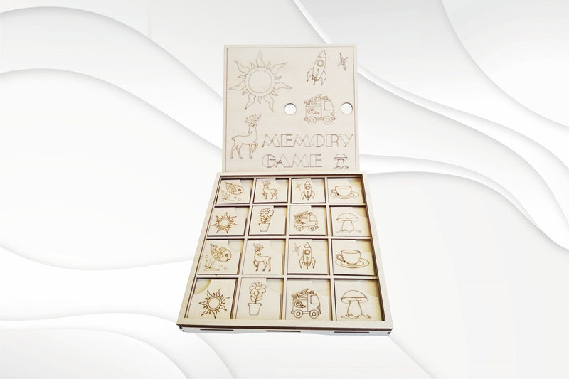 Pocket game Memory , svg dxg design laser cutting. Layout laser cut ...