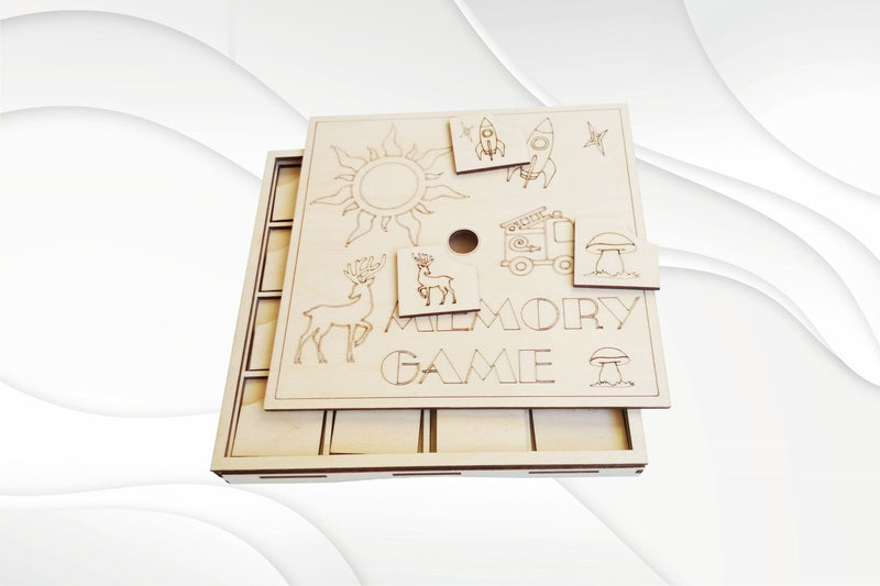 Pocket game Memory , svg dxg design laser cutting. Layout laser cut ...