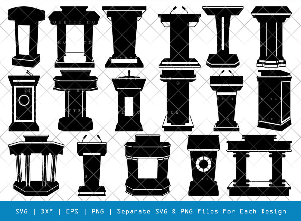 Podium Stand SVG, Podium Silhouette, Speaker Podium Svg, Lecture Podium ...