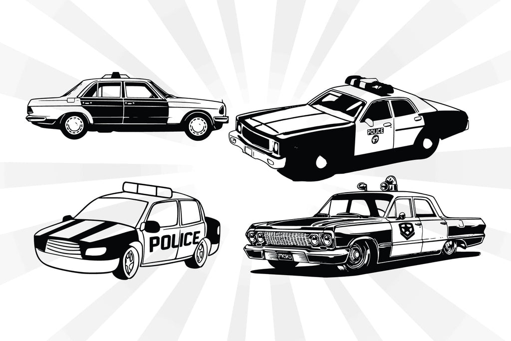 Police cars Collection Svg - So Fontsy