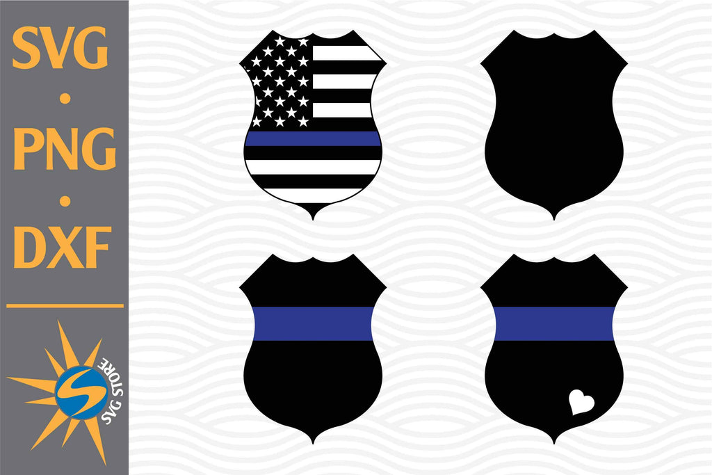 Police Shield SVG, PNG, DXF Digital Files Include - So Fontsy