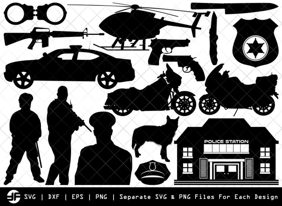 Police SVG | Police Silhouette Bundle | SVG Cut File - So Fontsy