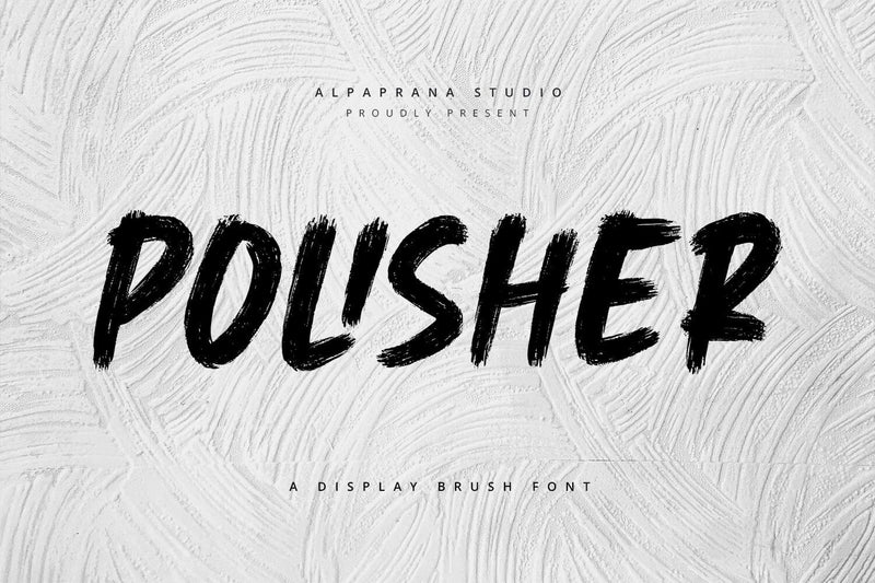 Polisher - Rough Brush Font - So Fontsy