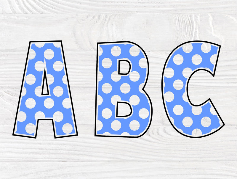 Polka dot letters SVG | Polka dot numbers svg | Polka dot font svg ...