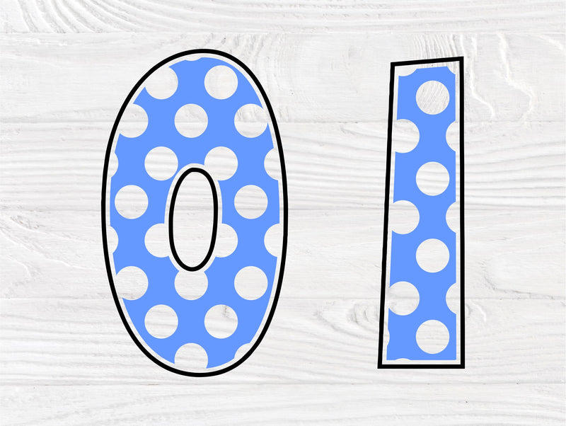 Polka dot numbers SVG, Printable numbers Svg Files - So Fontsy
