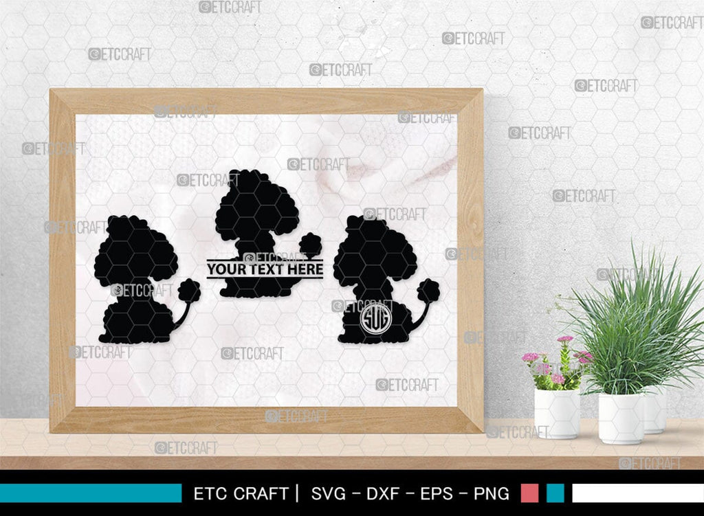 Poodle Monogram, Poodle Silhouette, Poodle SVG, Poodle, Poodle Dog Svg ...