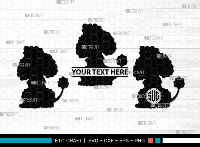 Poodle Monogram, Poodle Silhouette, Poodle SVG, Poodle, Poodle Dog Svg ...