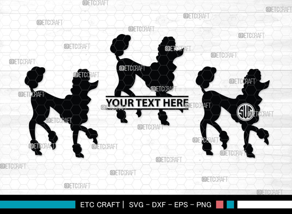 Poodle Monogram, Poodle Silhouette, Poodle SVG, Poodle, Poodle Dog Svg ...