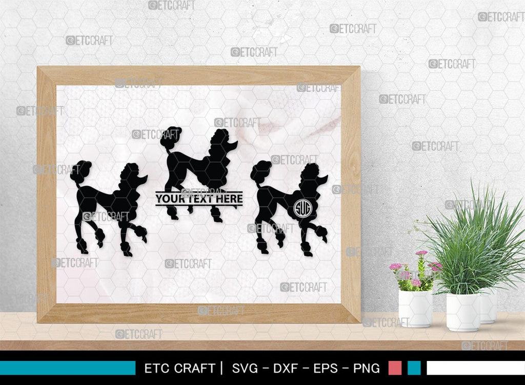Poodle Monogram, Poodle Silhouette, Poodle SVG, Poodle, Poodle Dog Svg ...