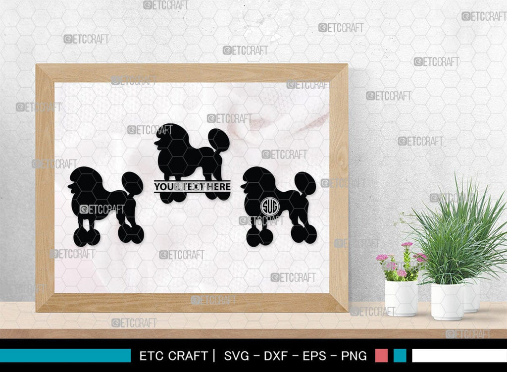 Poodle Monogram, Poodle Silhouette, Poodle SVG, Poodle, Poodle Dog Svg ...