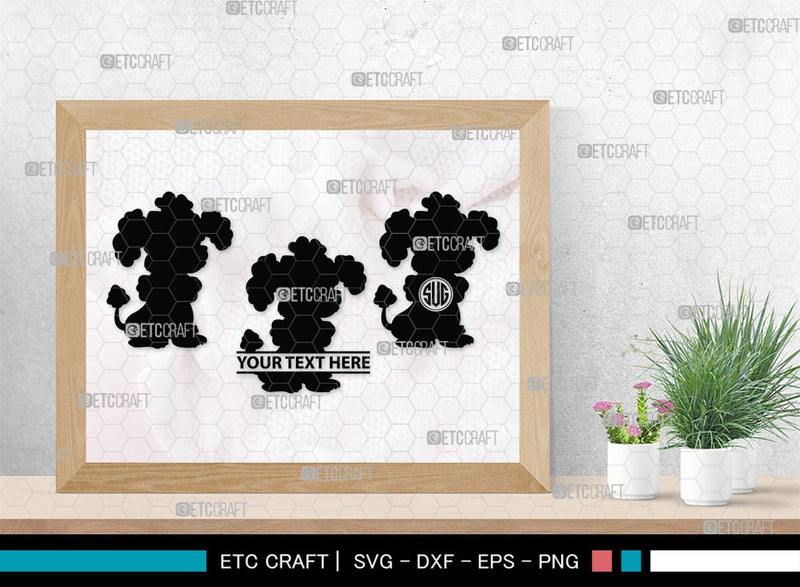Poodle Monogram, Poodle Silhouette, Poodle SVG, Poodle, Poodle Dog Svg ...