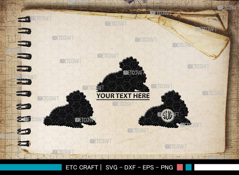 Poodle Monogram, Poodle Silhouette, Poodle SVG, Poodle, Poodle Dog Svg ...