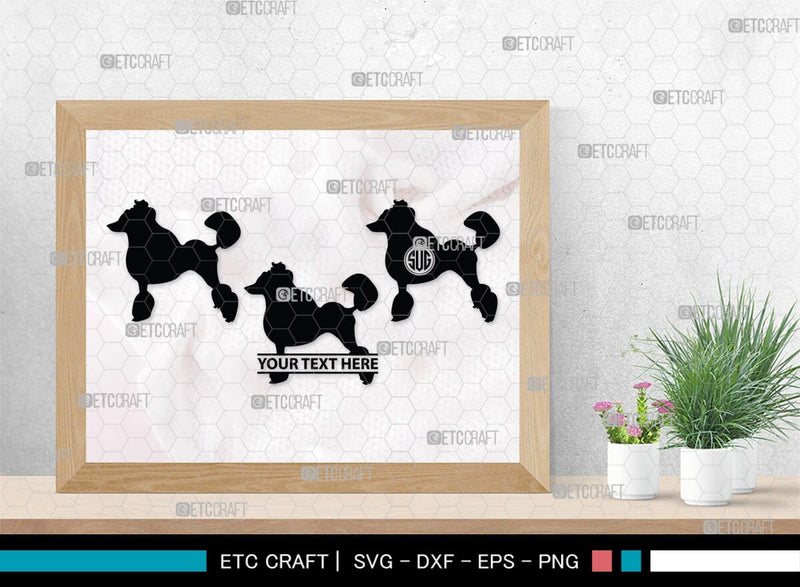 Poodle Monogram, Poodle Silhouette, Poodle SVG, Poodle, Poodle Dog Svg ...