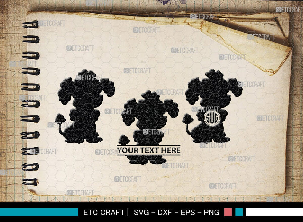 Poodle Monogram, Poodle Silhouette, Poodle SVG, Poodle, Poodle Dog Svg ...