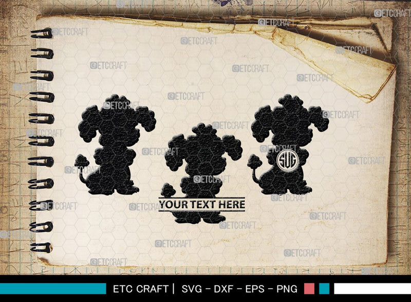 Poodle Monogram, Poodle Silhouette, Poodle SVG, Poodle, Poodle Dog Svg ...