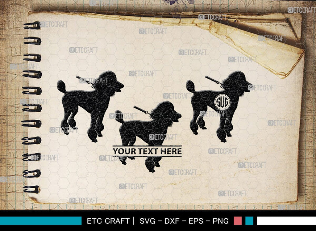 Poodle Monogram, Poodle Silhouette, Poodle SVG, Poodle, Poodle Dog Svg ...