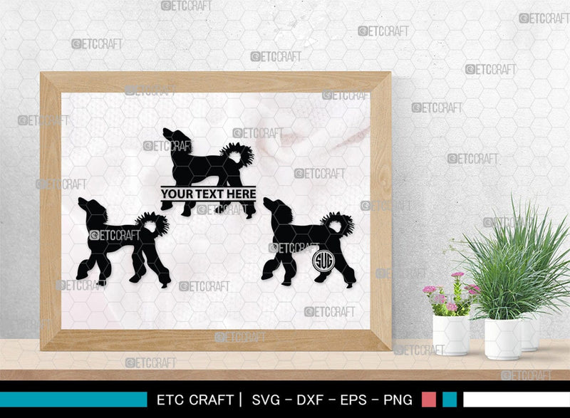 Poodle Monogram, Poodle Silhouette, Poodle SVG, Poodle, Poodle Dog Svg ...