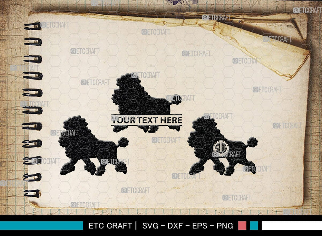 Poodle Monogram, Poodle Silhouette, Poodle SVG, Poodle, Poodle Dog Svg ...