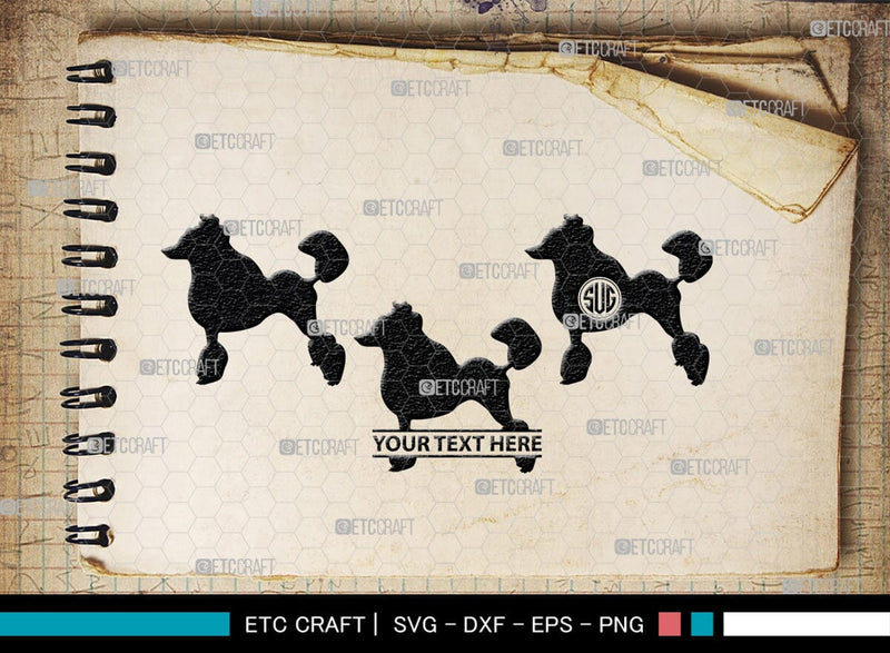 Poodle Monogram, Poodle Silhouette, Poodle SVG, Poodle, Poodle Dog Svg ...