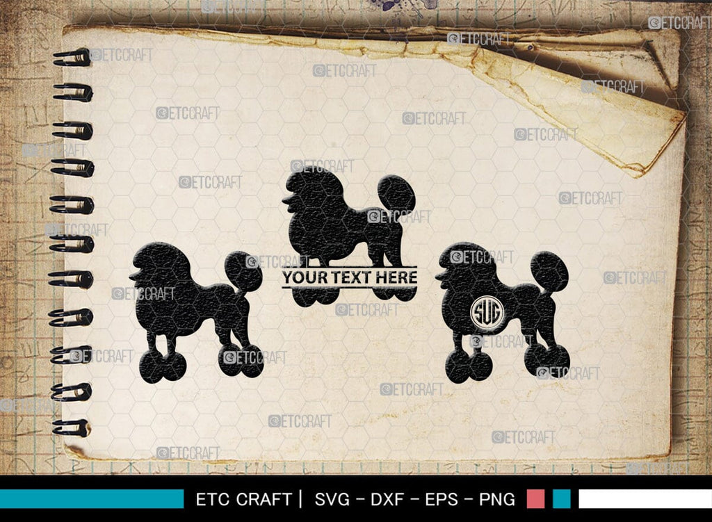 Poodle Monogram, Poodle Silhouette, Poodle SVG, Poodle, Poodle Dog Svg ...