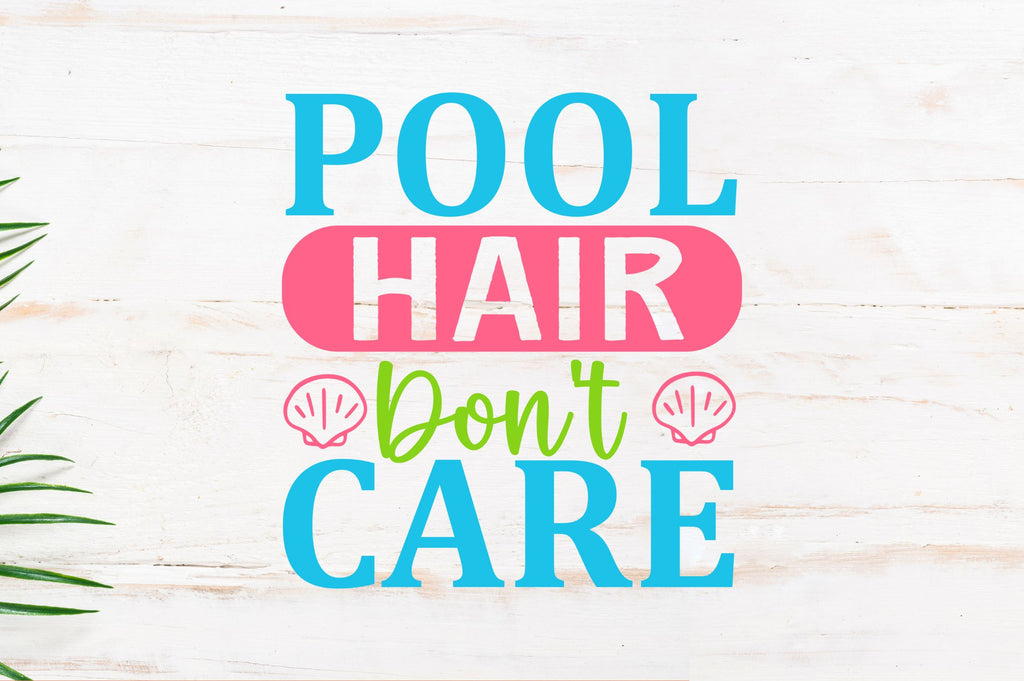 Pool hair SVG - So Fontsy