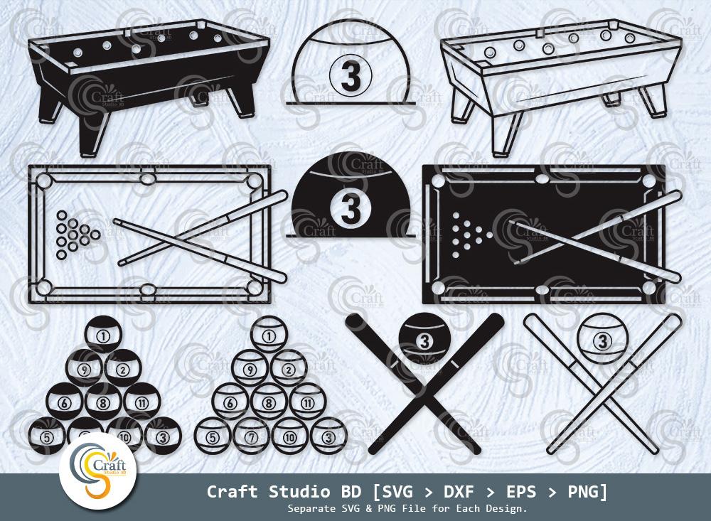 Pool Silhouette, Pool SVG, Snooker Svg, Billiards Svg, Billiard Ball ...