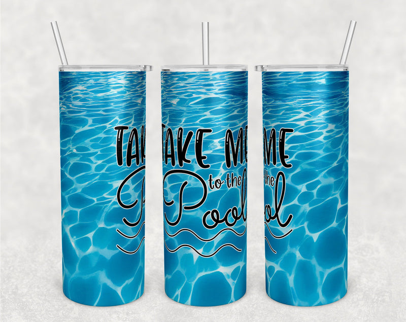 Pool Tumbler Wraps Bundle, 20 Oz Skinny Tumbler Pool Quotes Sublimation ...