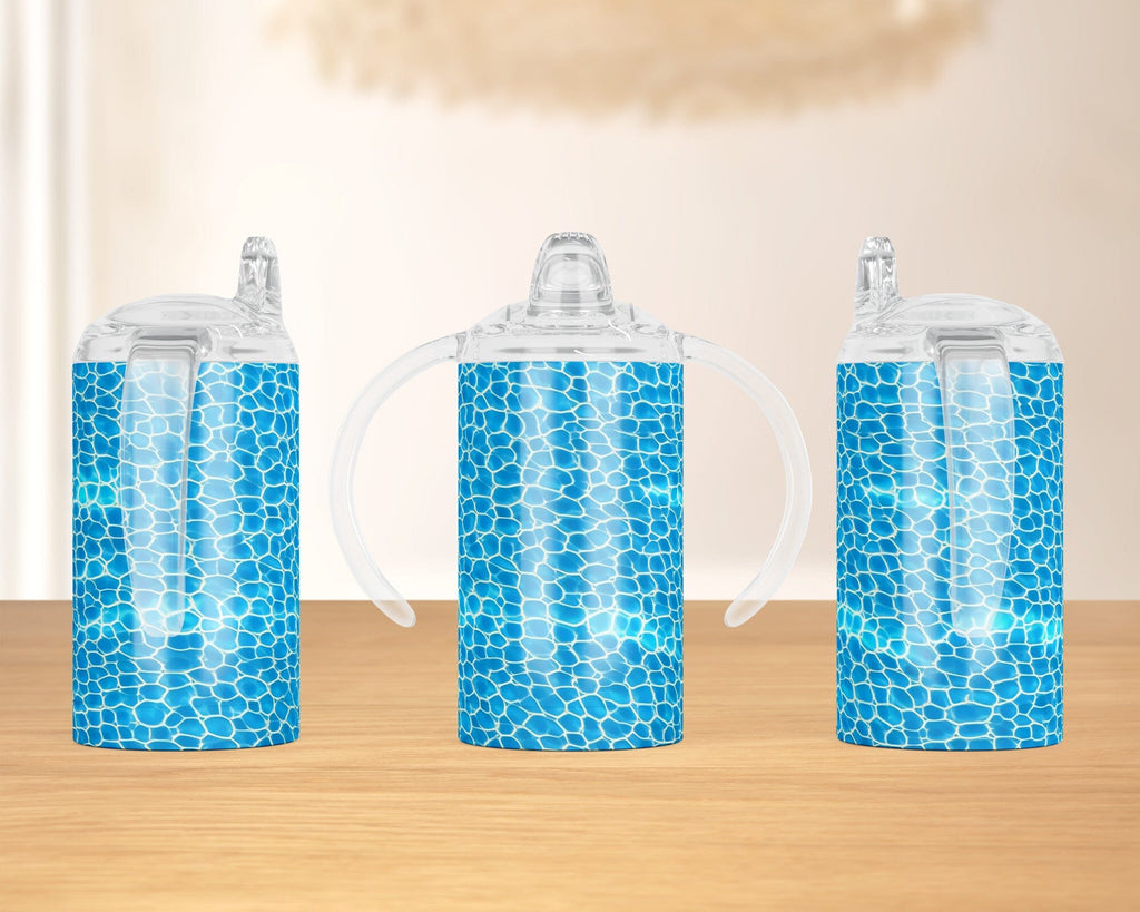Pool Water Sippy Cup Wraps, 12oz Sippy Cup Sublimation Designs, Pool ...