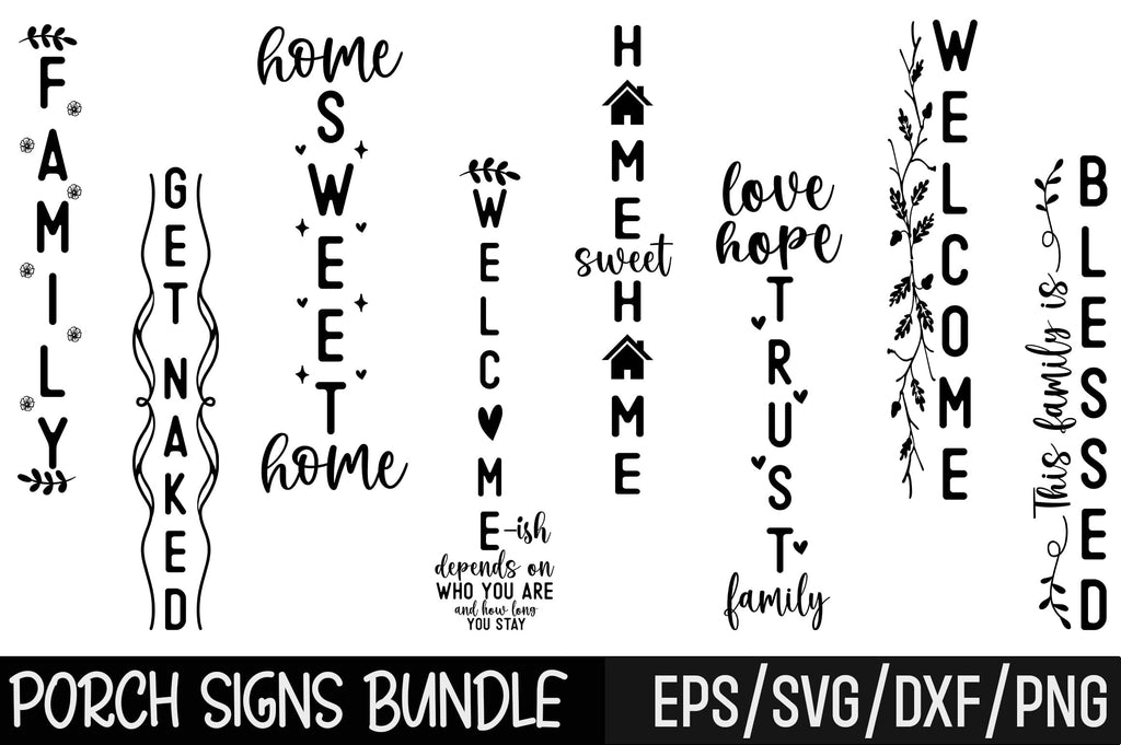 Porch sign SVG Bundle - So Fontsy