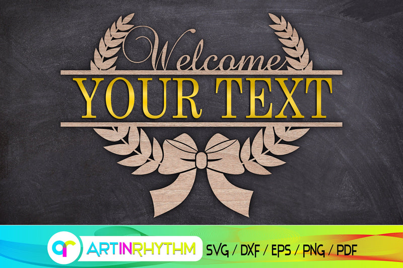 porch sign svg, door sign svg, split monogram svg - So Fontsy