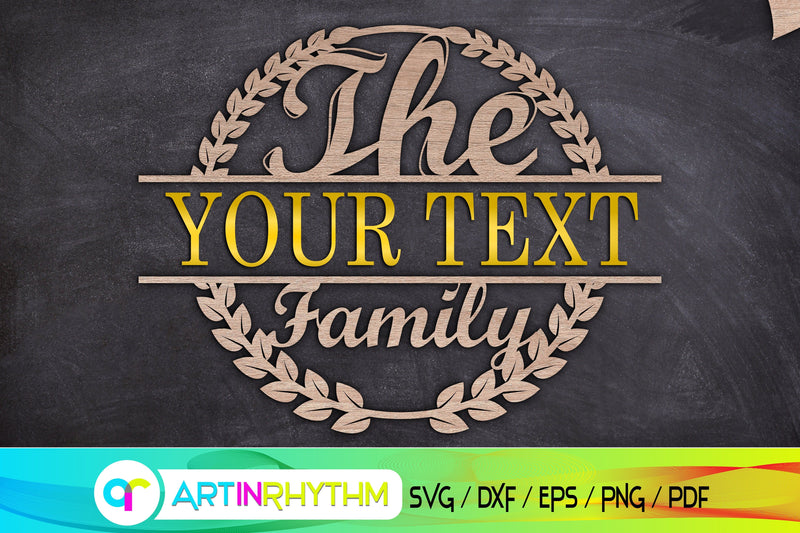 porch sign svg, door sign svg, split monogram svg - So Fontsy