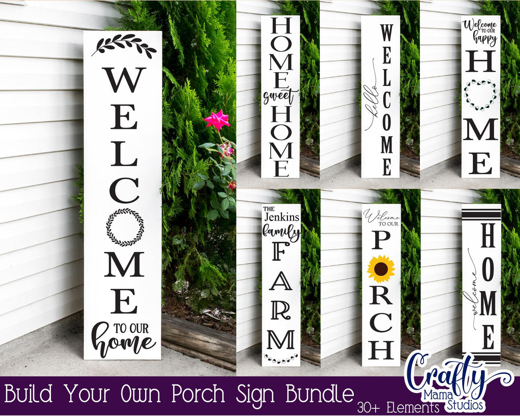 Porch Sign Svg, Porch Sign Bundle, Welcome Porch Sign Design - So Fontsy