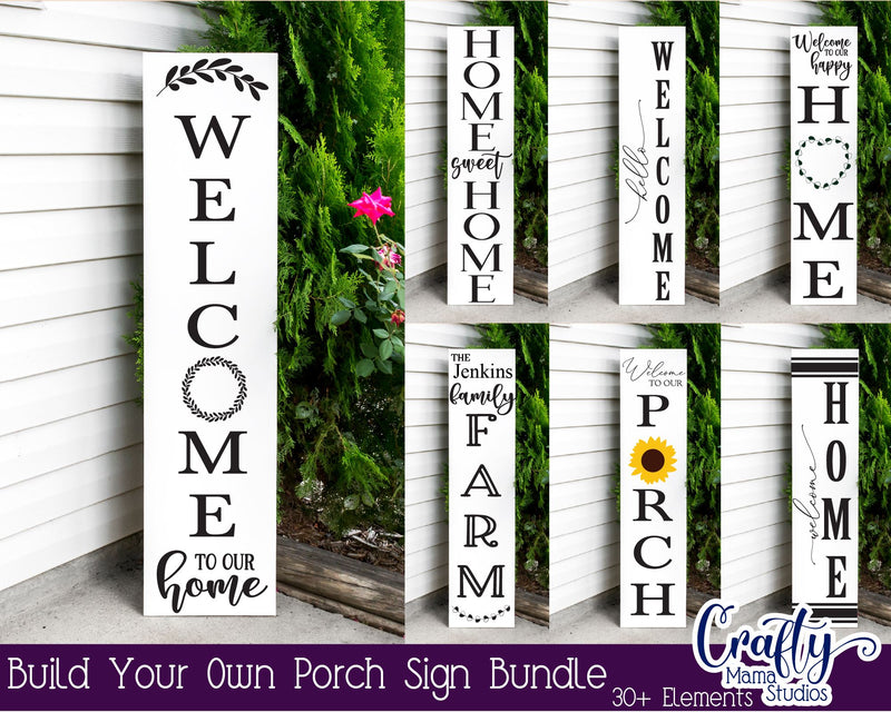 Porch Sign Svg, Porch Sign Bundle, Welcome Porch Sign Design - So Fontsy