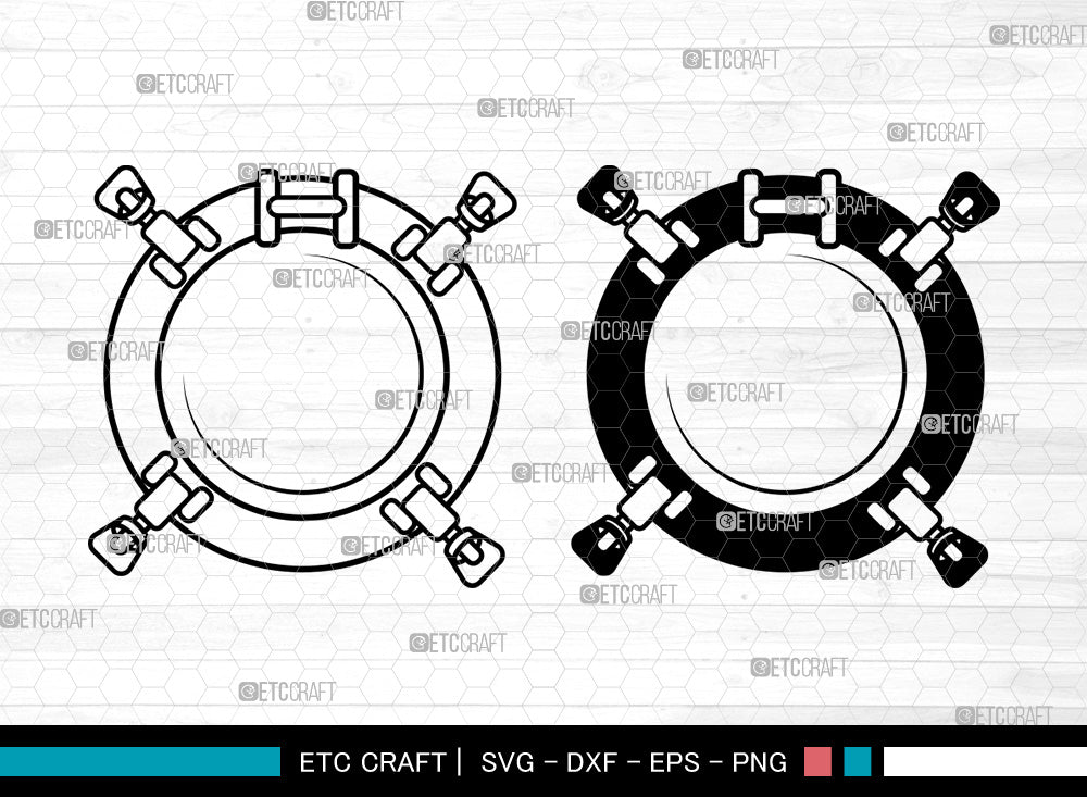 Porthole SVG, Ship Porthole Svg, Ship Window Svg, Submarine Svg, Sea E ...