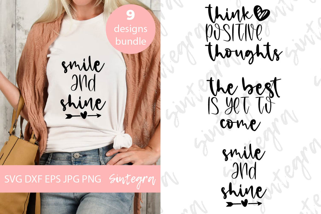 Positive Quotes SVG Bundle Free For Commercial Use - So Fontsy